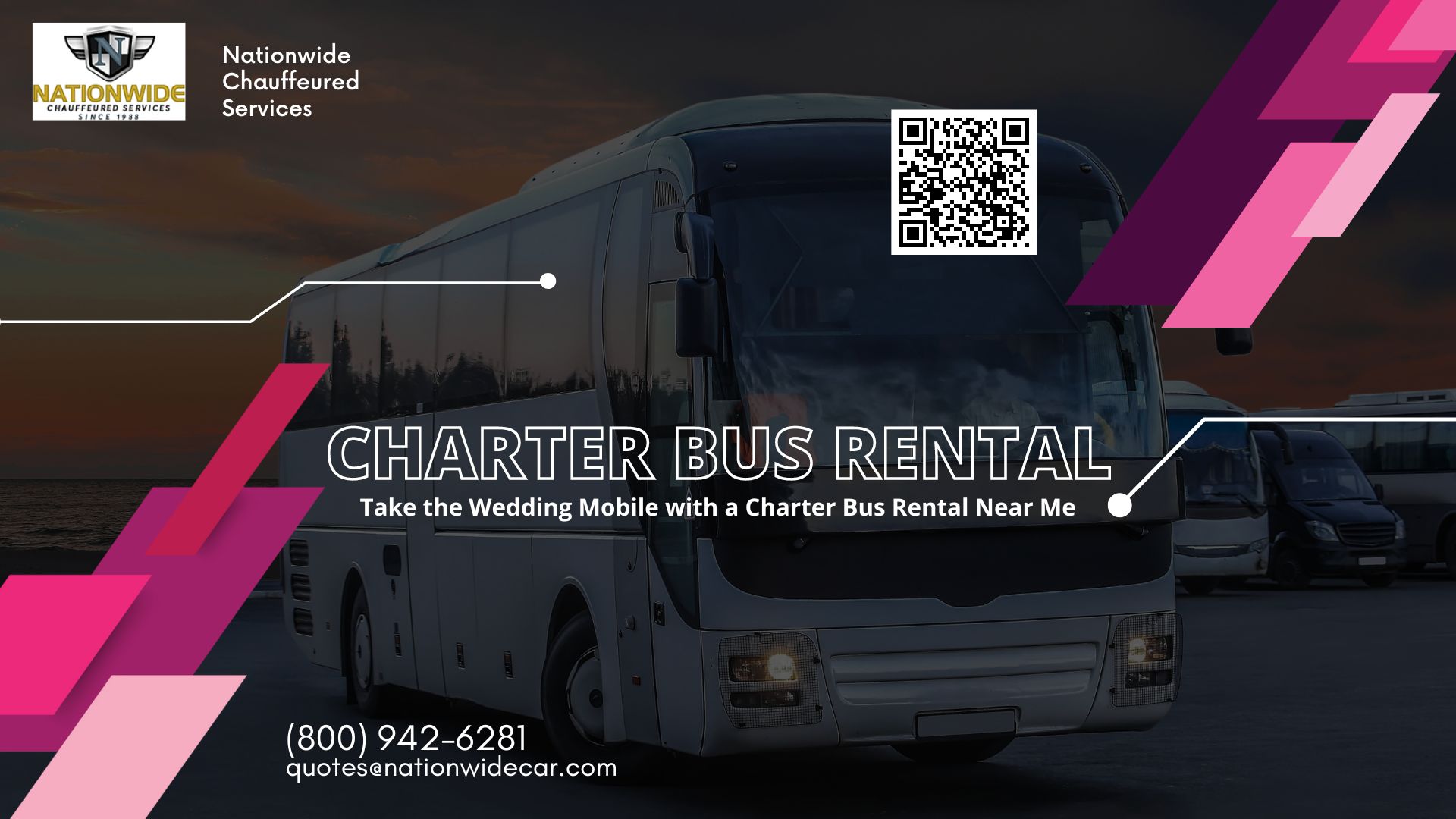 Take the Wedding Mobile with a Charter Bus Rental Near Me